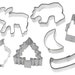 7 Piece Mini Cabin Cookie Cutter Set | Metal Moose, Bear, Canoe, Tree ...