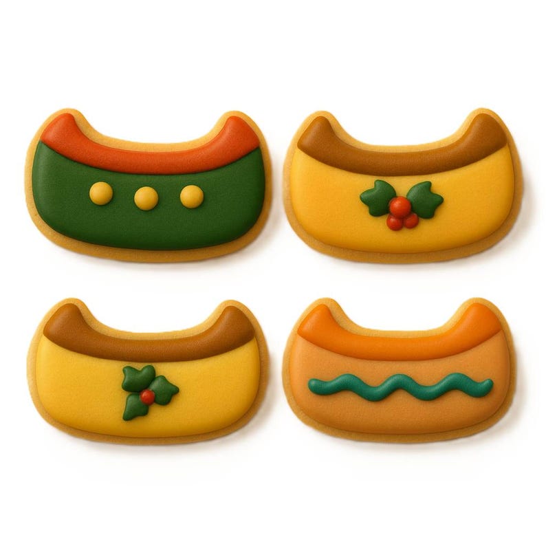 7 Piece Mini Cabin Cookie Cutter Set | Metal Moose, Bear, Canoe, Tree ...
