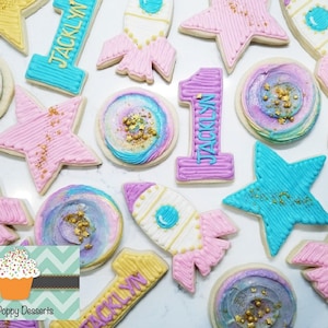 7 Piece Space Cookie Cutter Set Galaxy Solar System Astronomy Metal ...