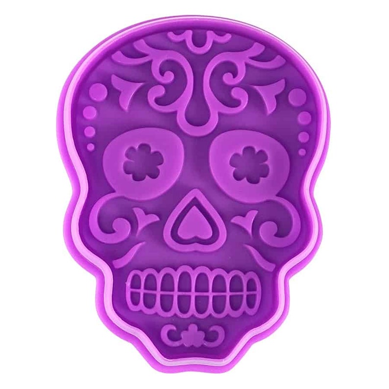 Sugar Skull Cookie Cut & Stamper 3'' Day of the Dead - Etsy