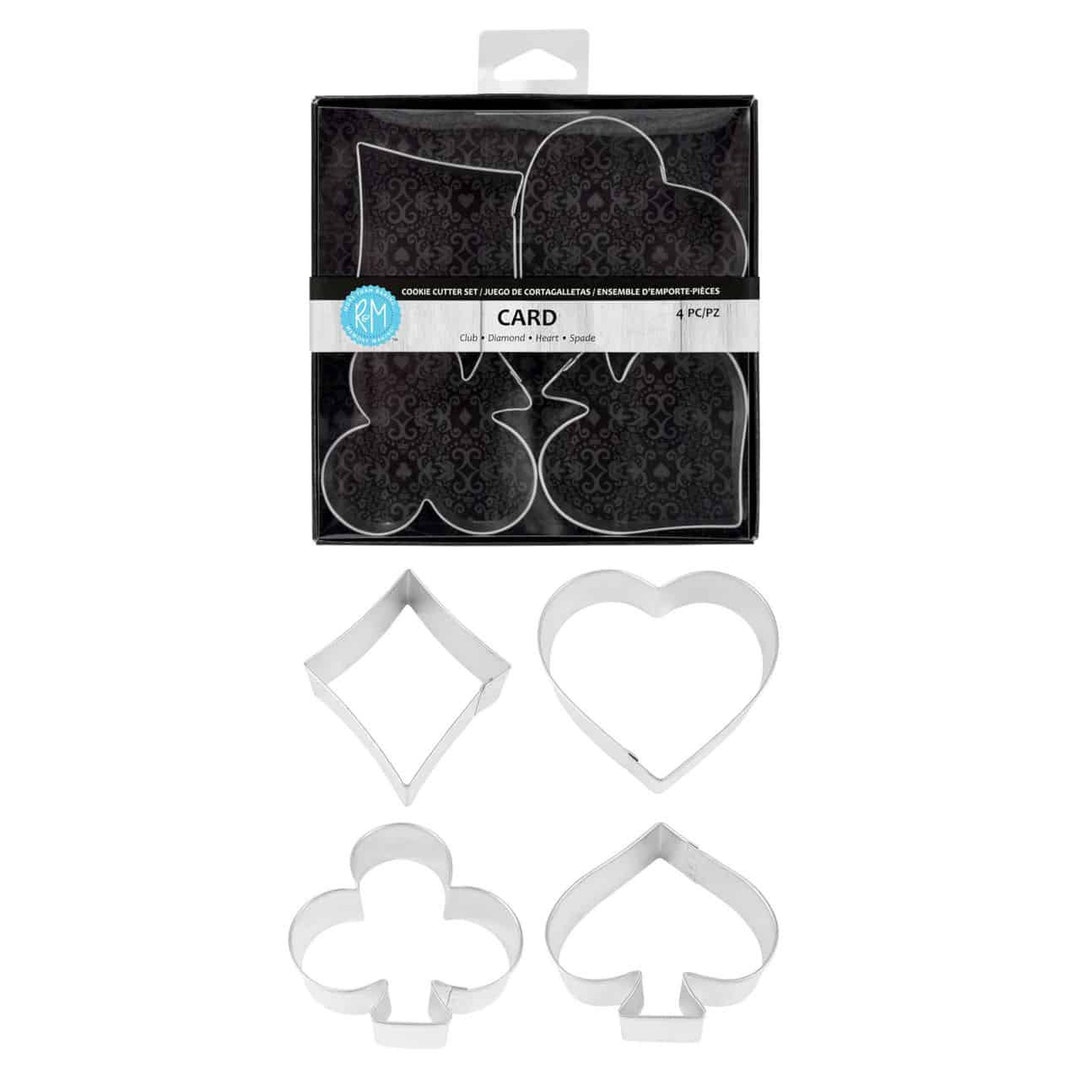 4 Piece Poker Card Cookie Cutter Set Metal Game Party Treats Sandwiches ...