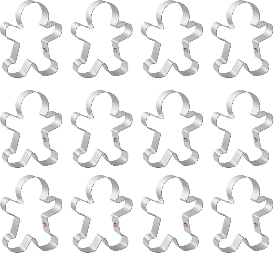 1 Dozen 4'' Gingerbread Boy Men Cookie Cutter 12 Cookie Cutters Party ...