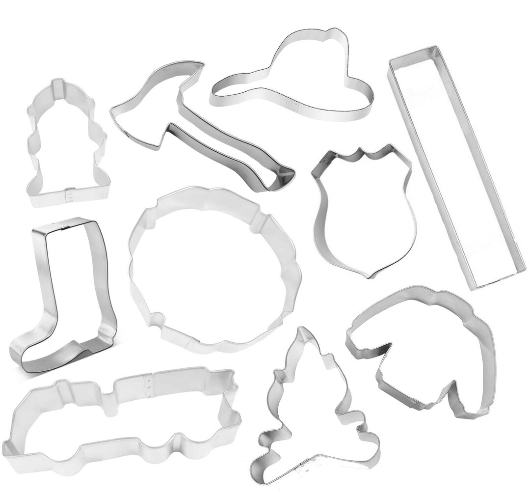 10 Piece Fire Station Department Truck Badge Cookie Cutter Set Metal ...
