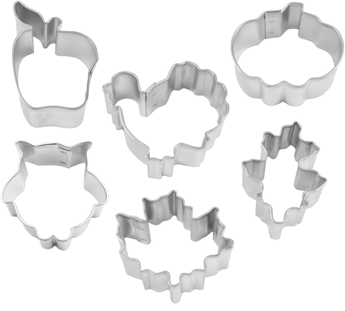 6 Piece Mini Thanksgiving Cookie Cutter Set Turkey Autumn Leaf - Etsy