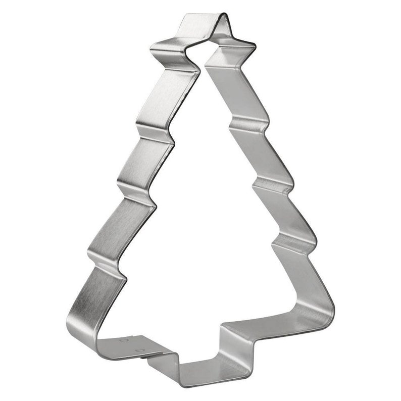 Christmas Tree 5'' Cookie Cutter Metal | Holiday Cookie Cutter | Star ...