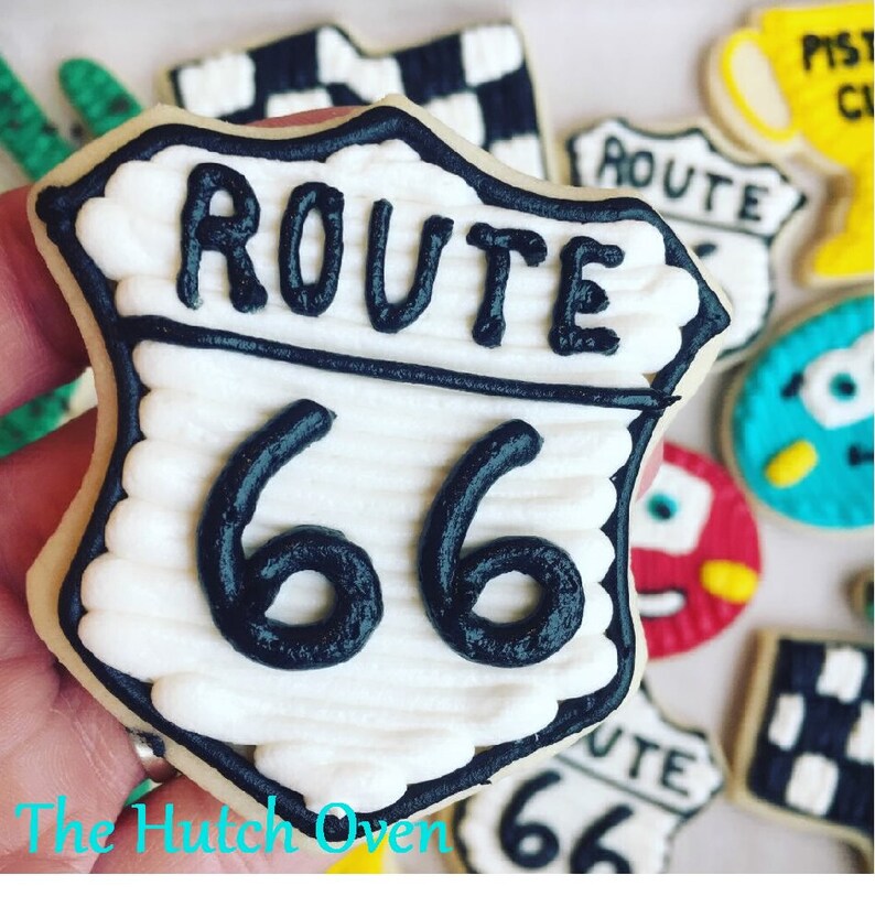 5 Piece Hwy Route 66 Race Car Flag NASCAR Cookie Cutter Set - Etsy