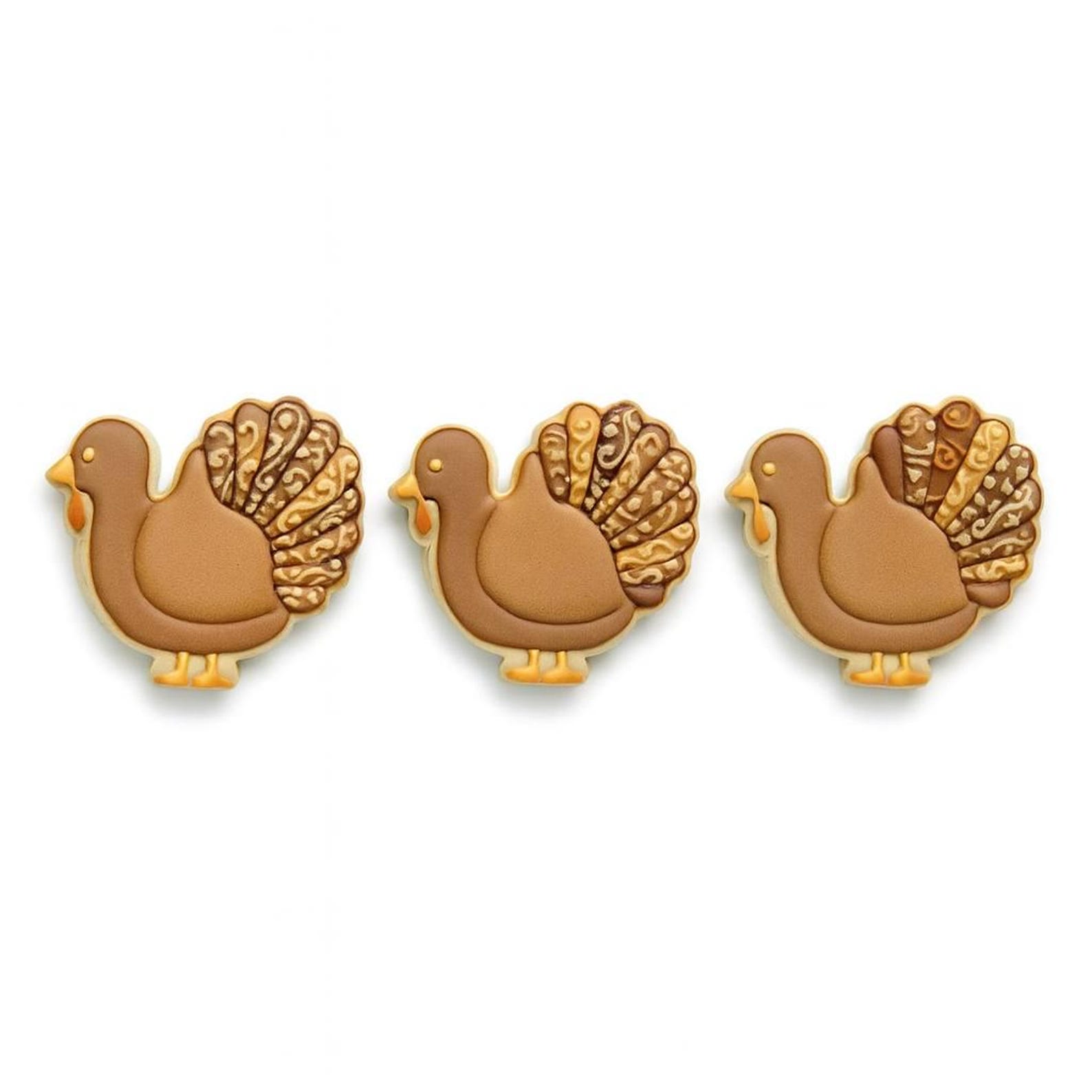 6 Piece Mini Thanksgiving Cookie Cutter Set | Turkey Autumn Leaf Pie ...