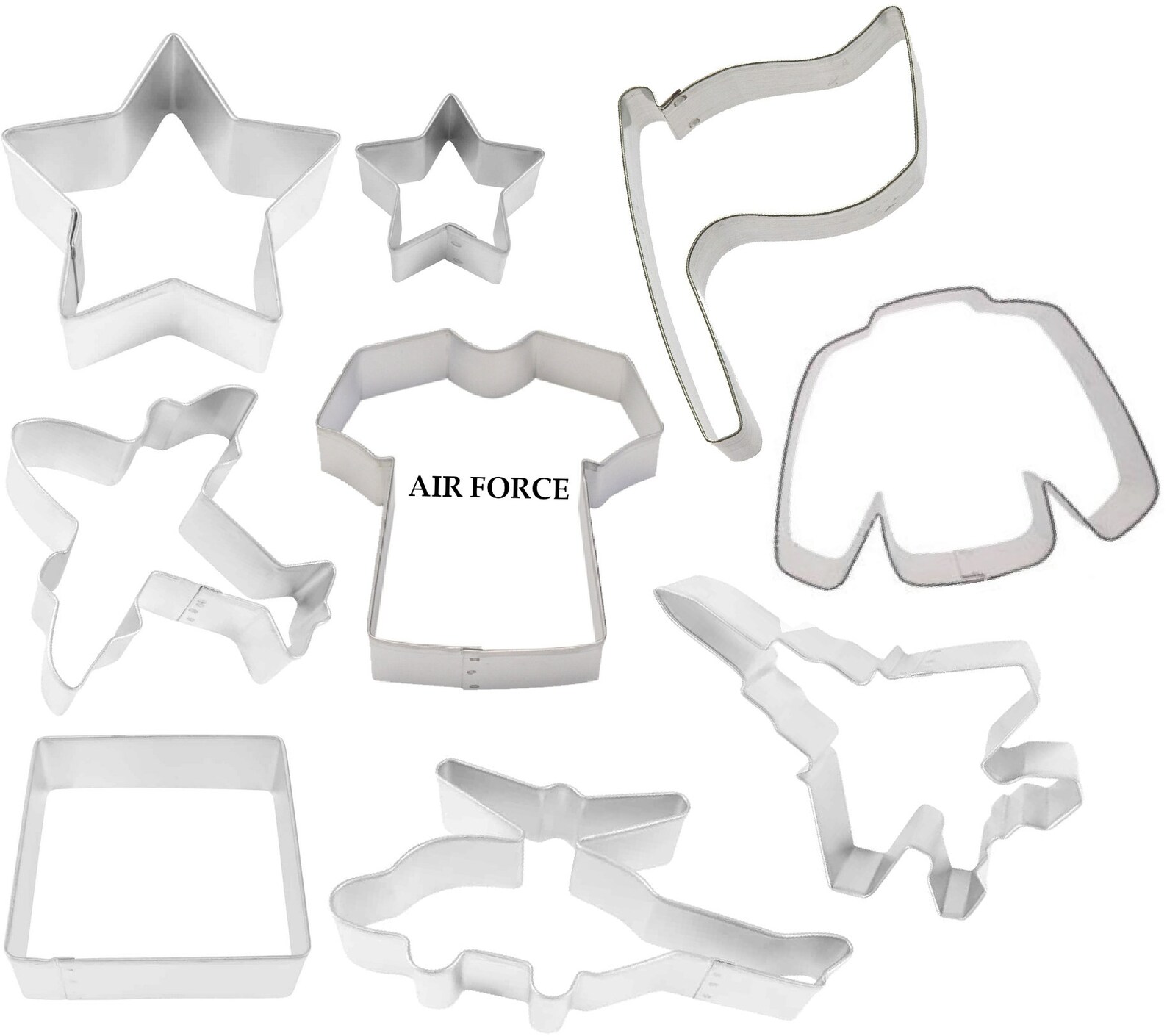 9 Piece Air Force Military Cookie Cutter Set Metal - Etsy
