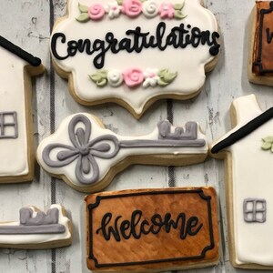 House & Antique Key Realtor Cookie Cutter Set Metal Real Estate Gift ...