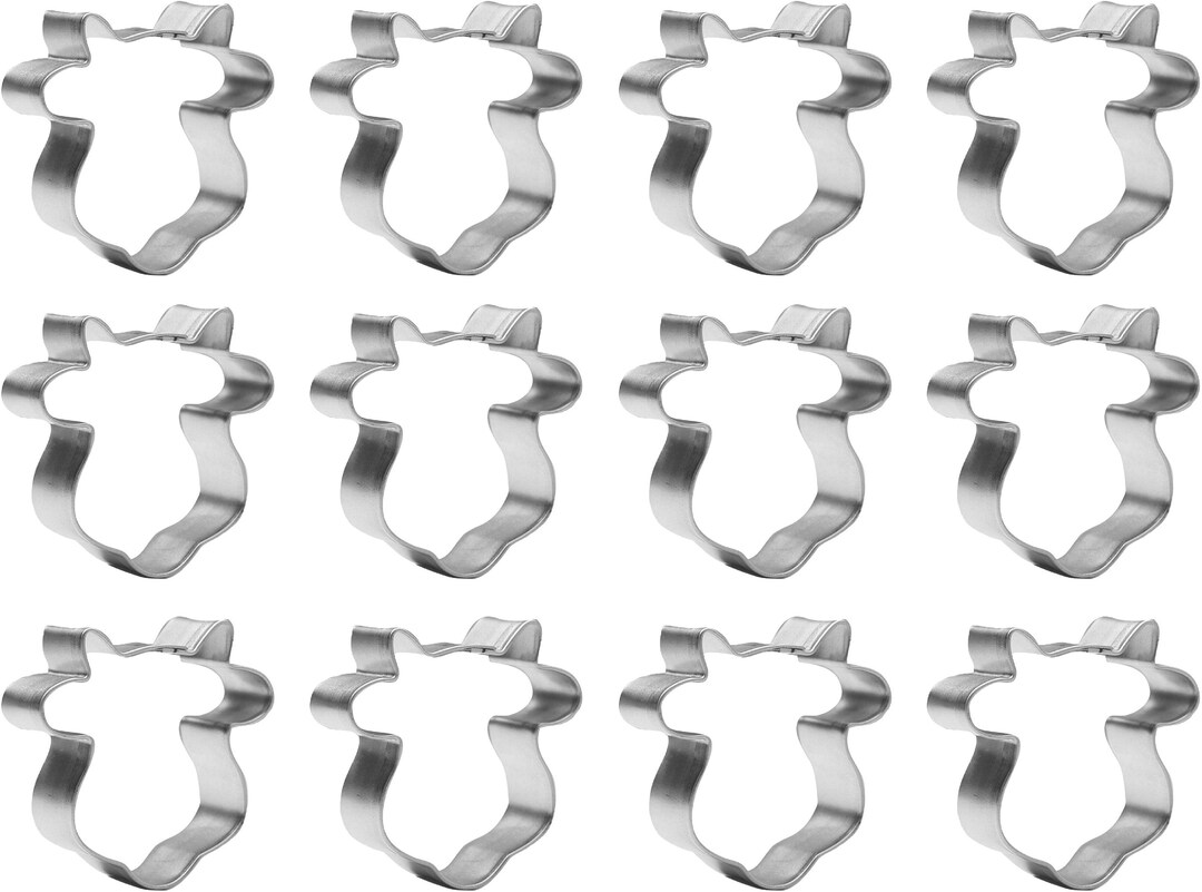 1 Dozen 12 Mini 1.5'' Cow Head Face Cookie Cutters Party Favors Metal ...