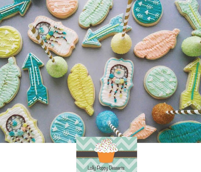 6 Piece Camping Arrow Feather Owl Teepee Campfire Canoe Cookie | Etsy