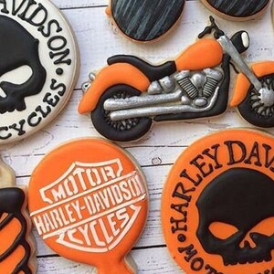 Harley Motorcycle 4.5'' Cookie Cutter Metal | Bike | Birthday Party ...