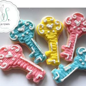 House & Antique Key Realtor Cookie Cutter Set Metal Real Estate Gift ...