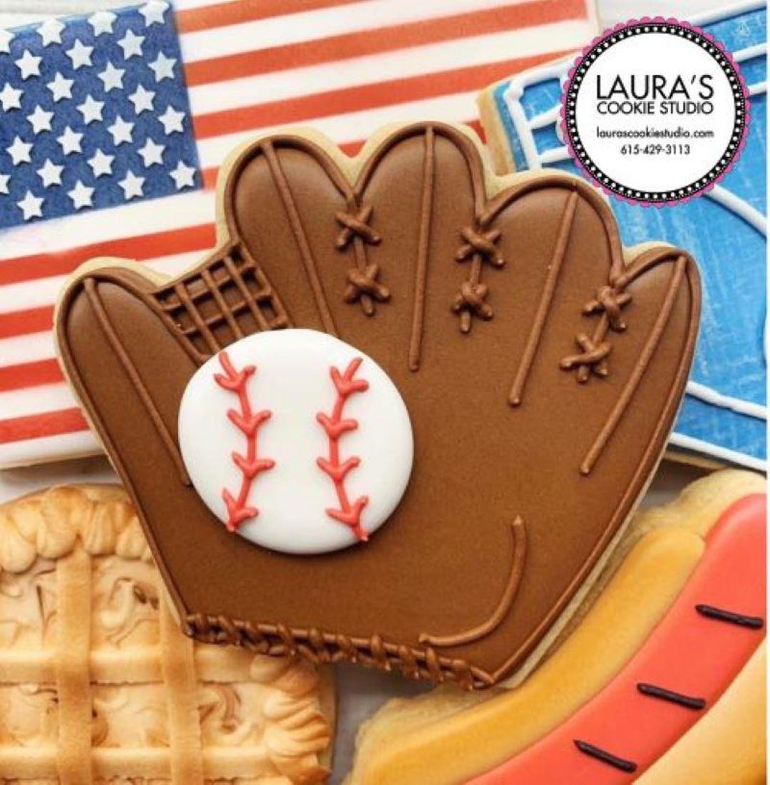 Baseball Glove Mitt 4'' Cookie Cutter Metal | Cookie Cutters - Etsy