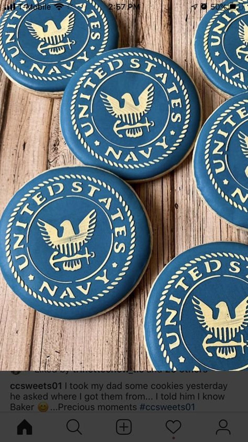 9 Piece Navy Military Cookie Cutter Set Metal - Etsy