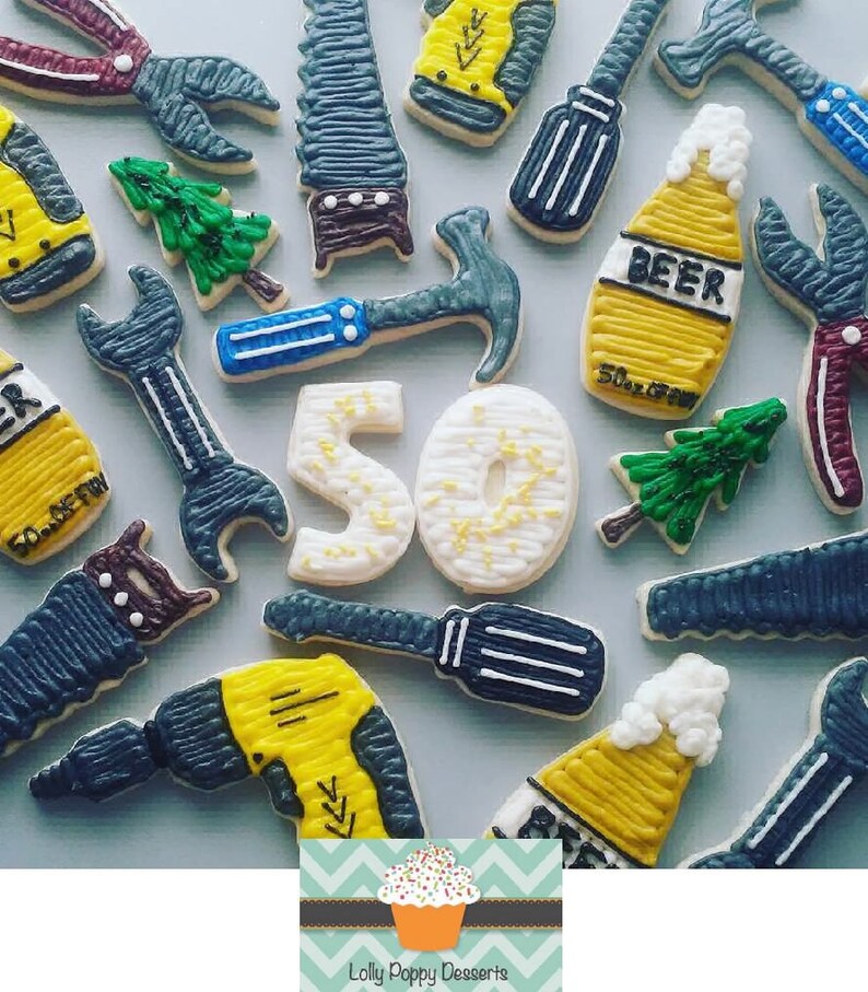 7 Piece Tool Cookie Cutter Set Construction Cookies Drill - Etsy