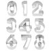 9 Piece Mini Number Cookie Cutter Set Metal Kids Name Sandwich Birthday ...