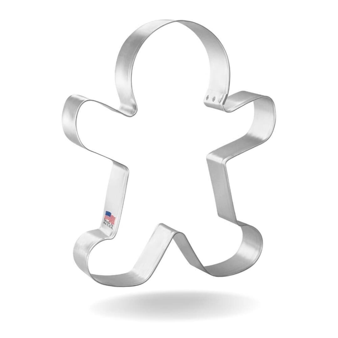 Large Gingerbread Boy Man 5.75'' Cookie Cutter Christmas Metal | Cookie ...