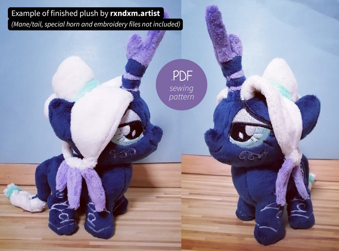 Chibi Pony Plush Sewing Pattern - Etsy