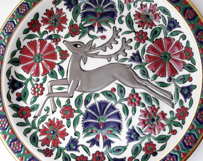 Rhodes Plate Greek Ceramic NASSOS Wall Plate With 24 Carat Gold, Email ...