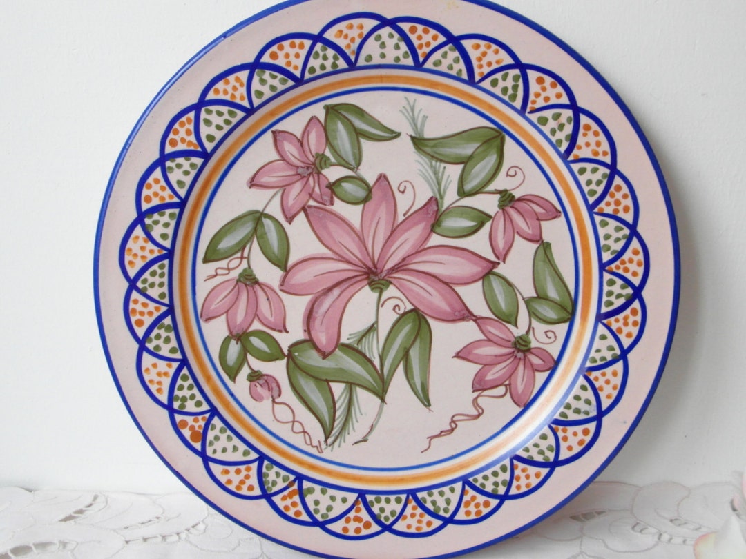 Wandteller MARTINEZ Majolika großer Keramik Teller Traditionelle Handmalerei - Etsy.de