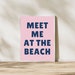 Meet Me at the Beach | Digital Download Art Print Pink Navy Blue - Etsy