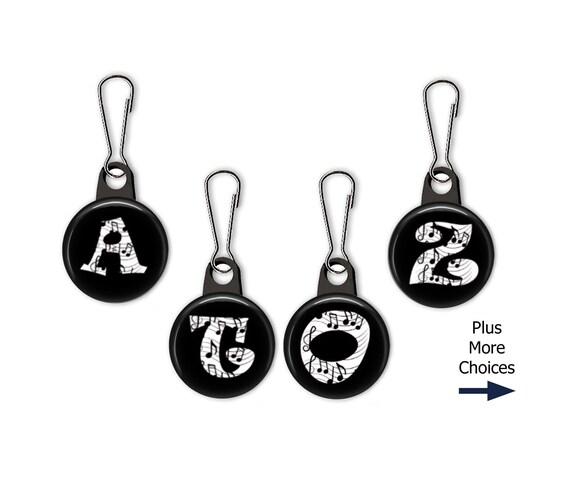 Music Initials Alphabet A to Z Zipper Pull Charms-Musical | Etsy