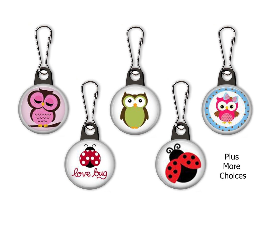 Kids Owls and Lady Bugs, Love Bug Zipper Pull Charms - No. 145 - Etsy