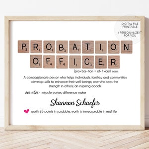 Probation Officer Printable - Probation Officer Gift - Probation ...