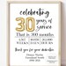Work Anniversary Printable, Work Anniversary Years of Service Sign ...