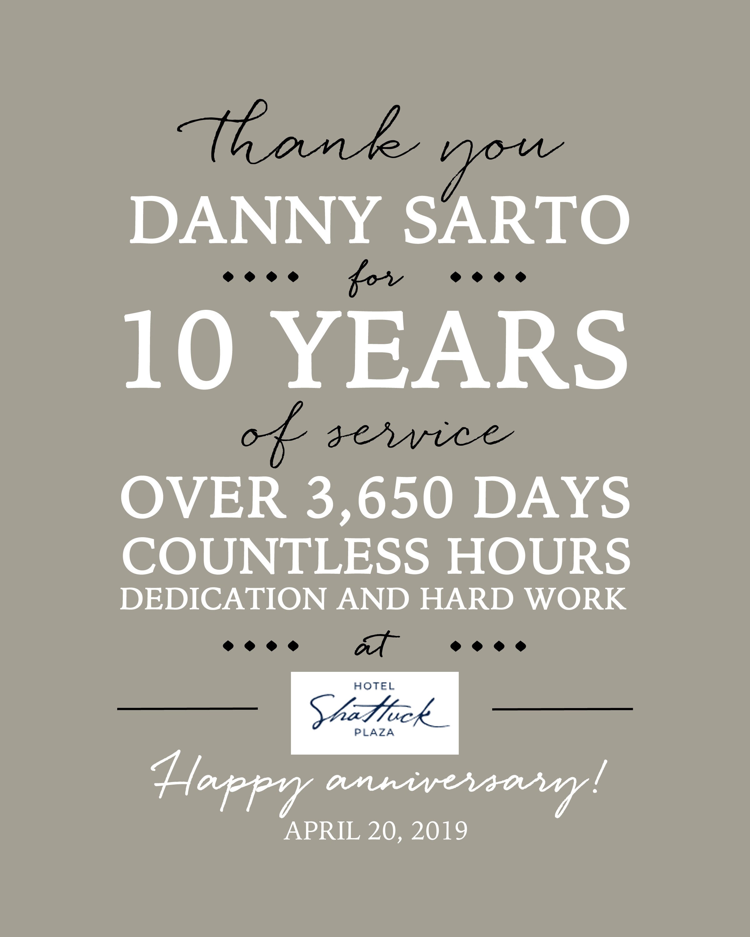 Work Anniversary Print, Work Anniversary Gift, Thank an Employee ...