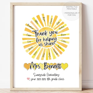 Teacher End of Year Gift, Gift to Teacher From Student, Thanks for ...