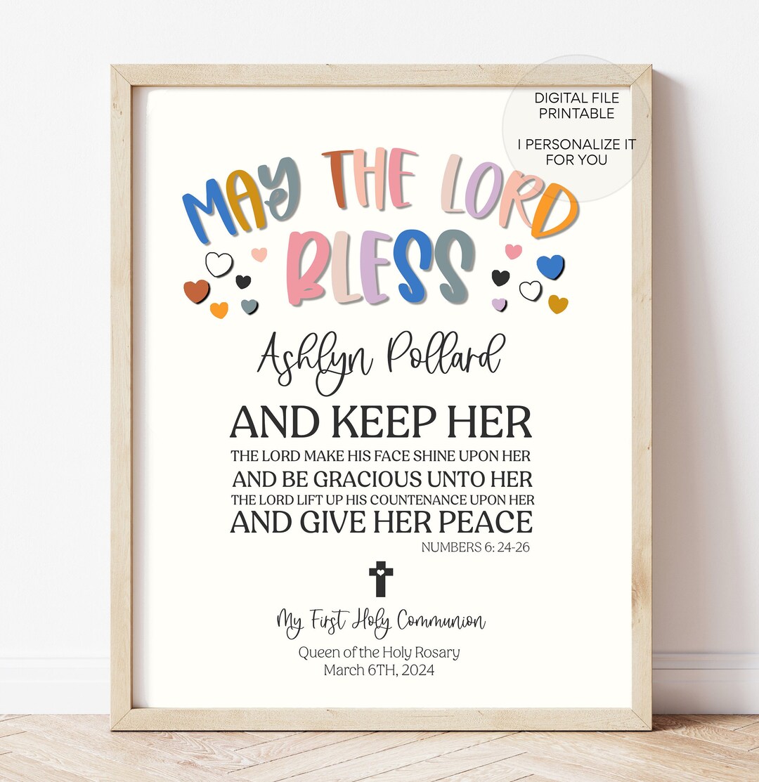 First Communion Print, Communion Printable, First Communion Gift, First ...