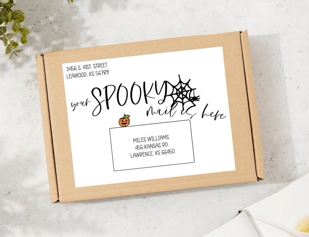 SPOOKY MAIL Care Package Label Instant Download - Etsy