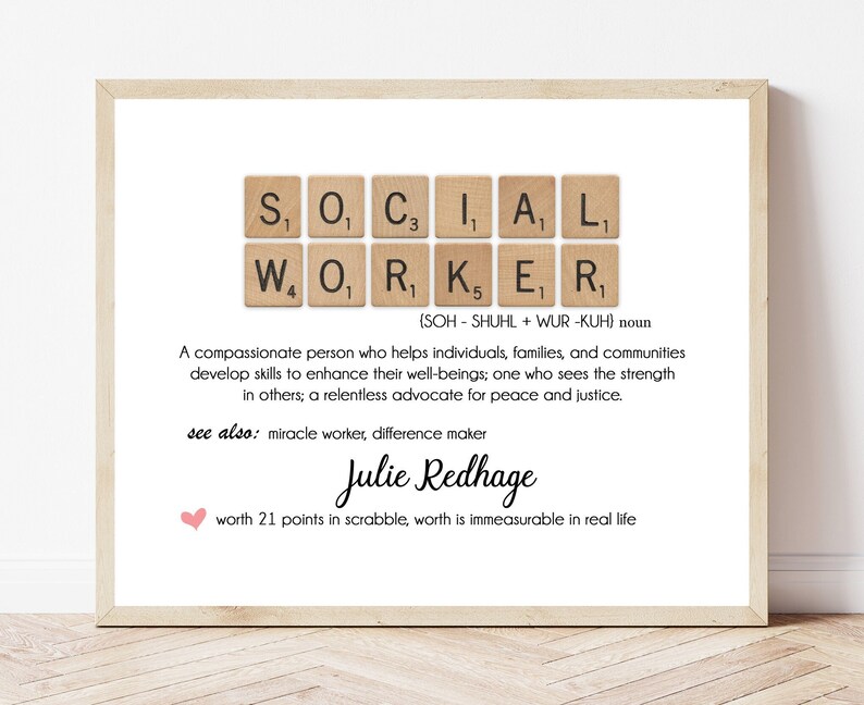 Social Worker Printable Social Worker Gift Social Worker | Etsy