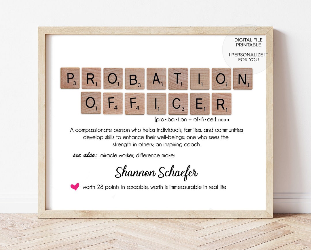 Probation Officer Printable - Probation Officer Gift - Probation ...