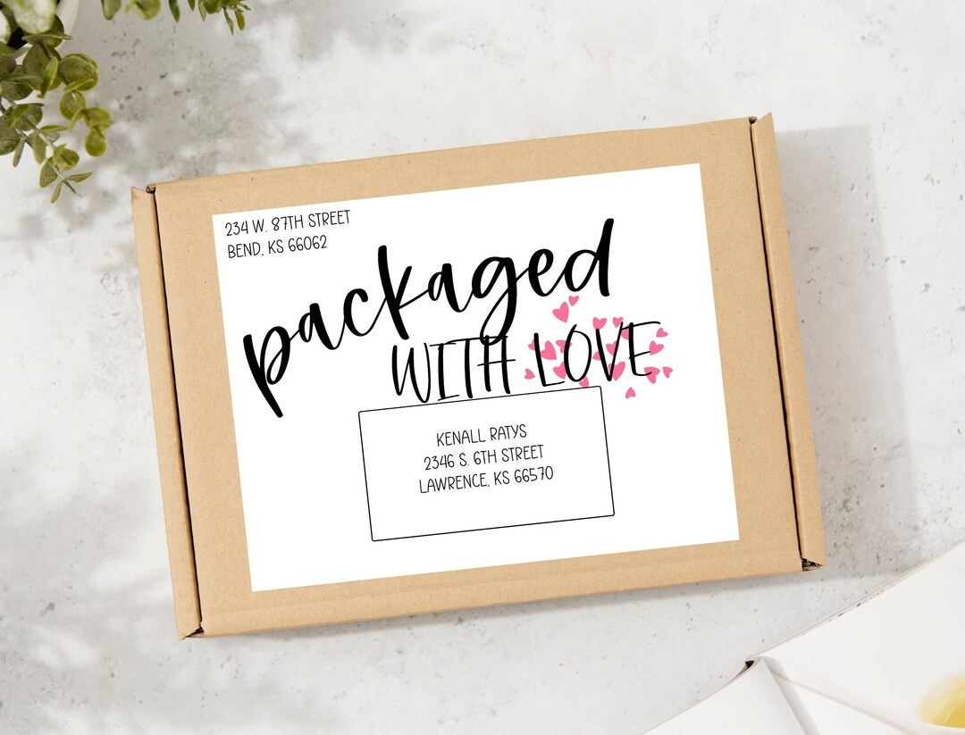 PACKAGED WITH LOVE Care Package Label Instant Download - Etsy