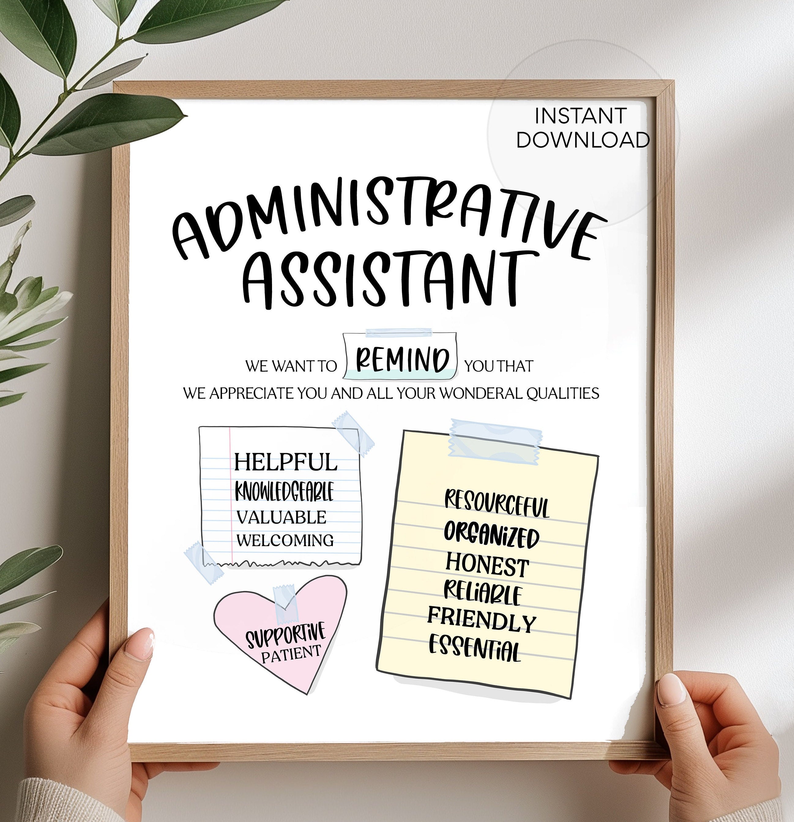 Administrative Assistant Appreciation Print (digital Download) - Etsy