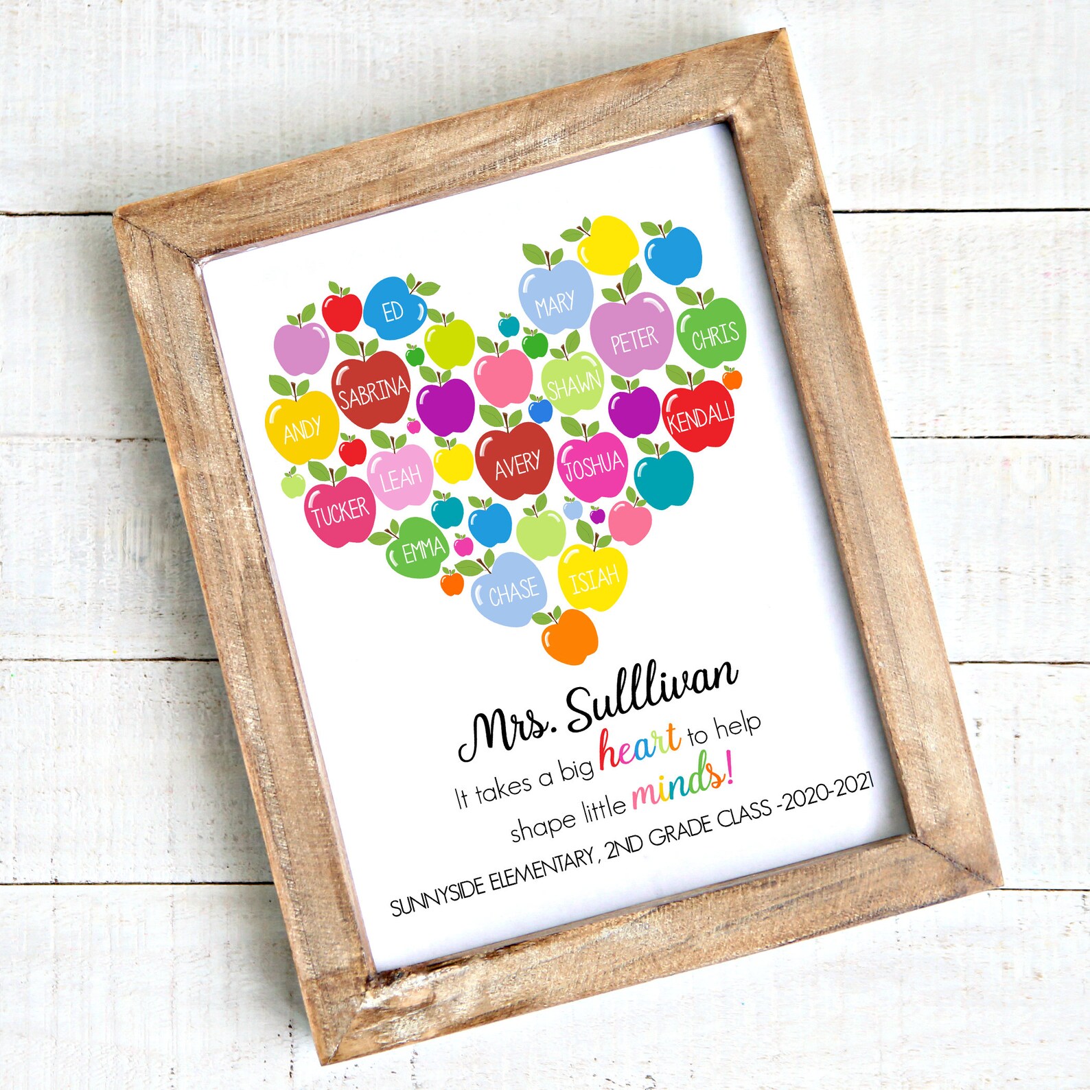 Personalized Class Names, Teacher Appreciation, Class Gift, End of Year ...