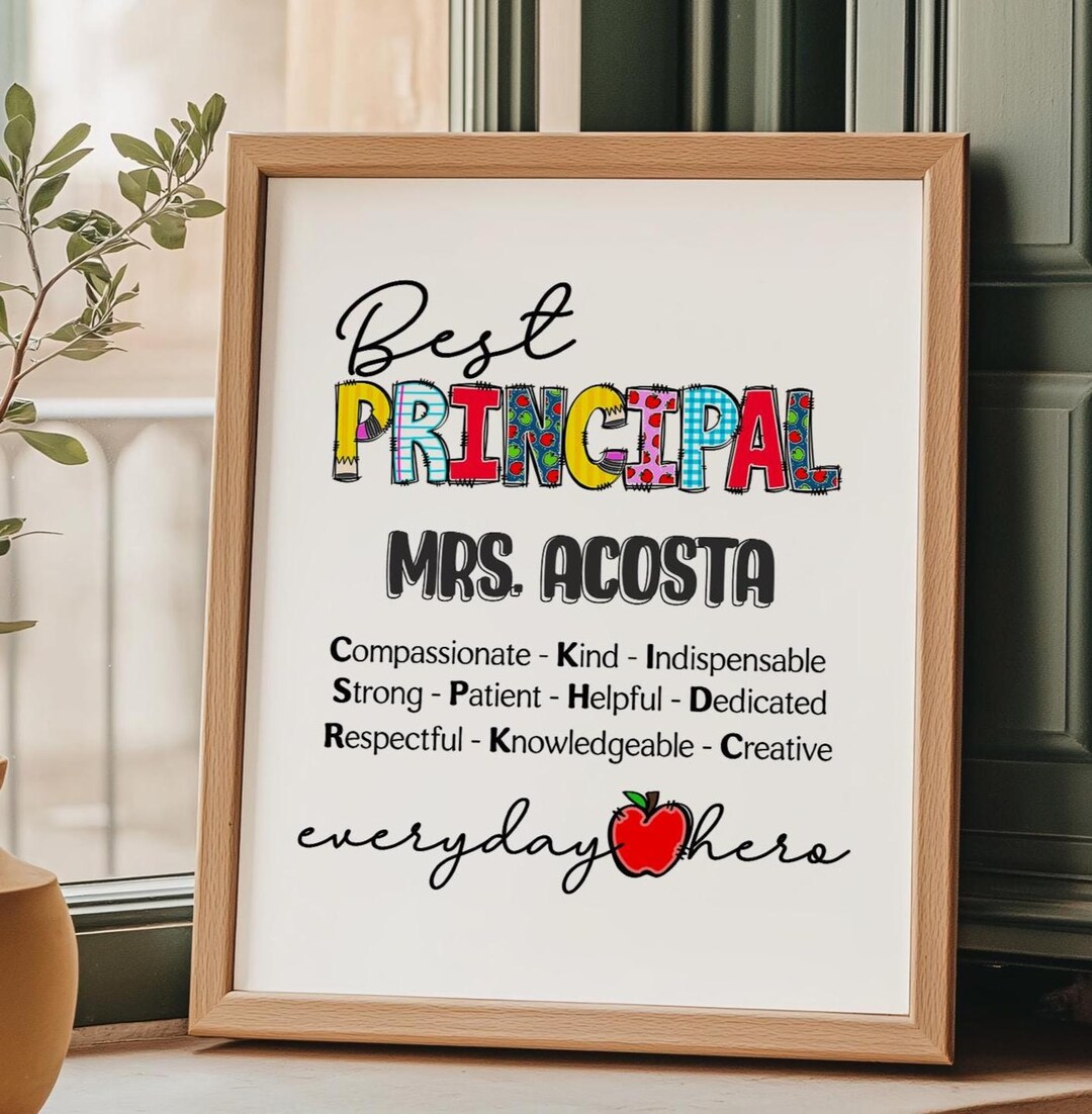 Personalized Assistant Principal Gift – Printable Appreciation Art ...