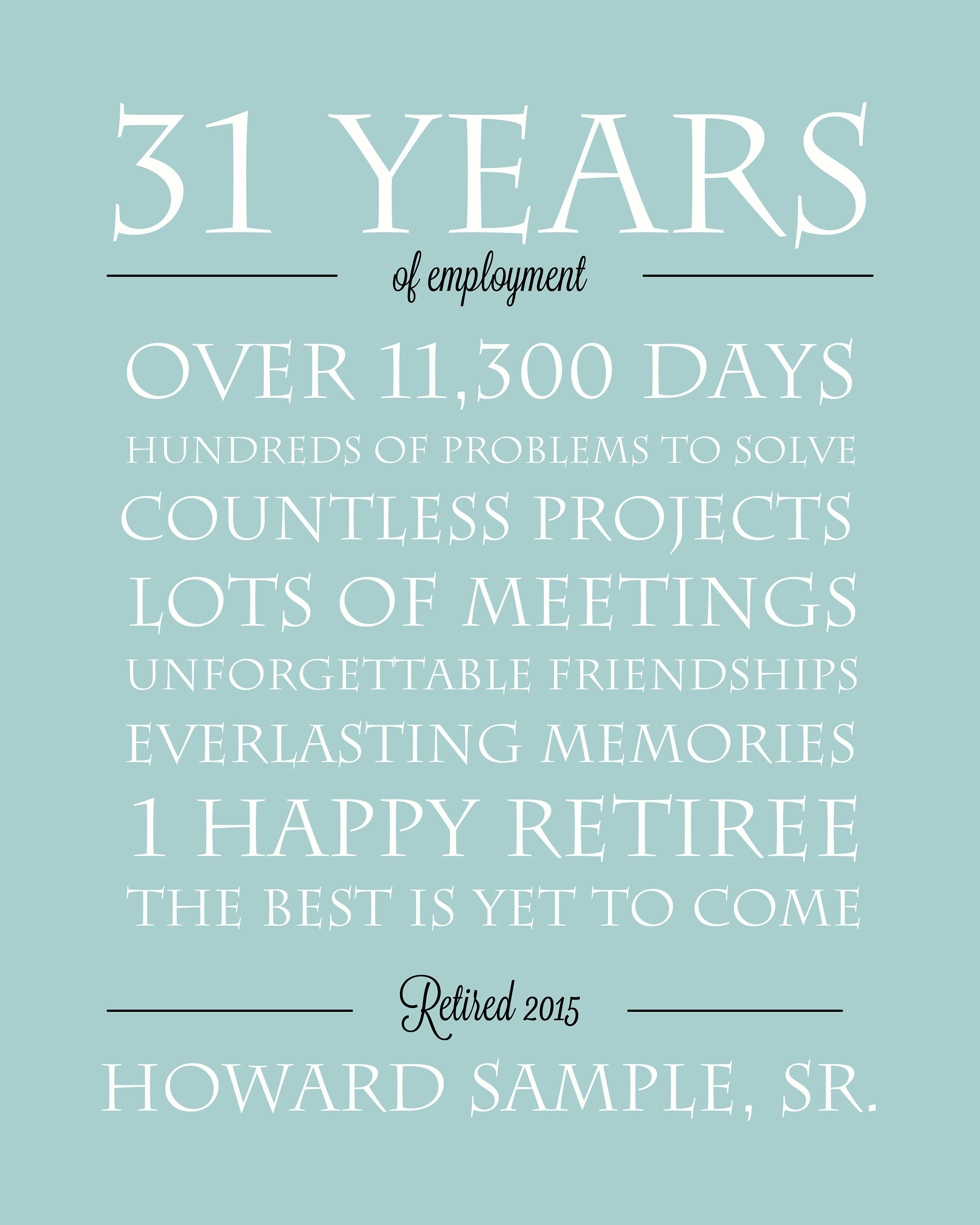 Retirement gift Retirement print retirement poster | Etsy