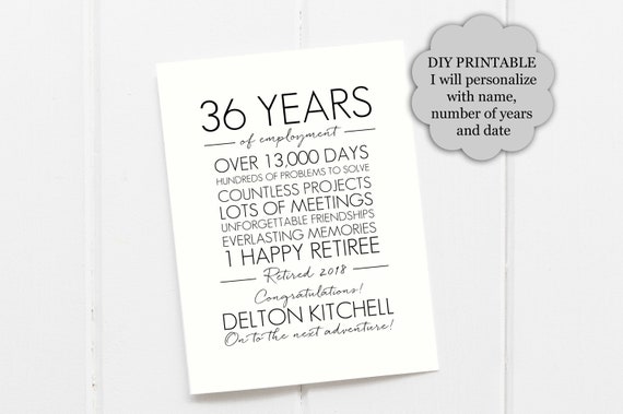 Personalized Retirement Card Custom Retiree Card Retirement - Etsy