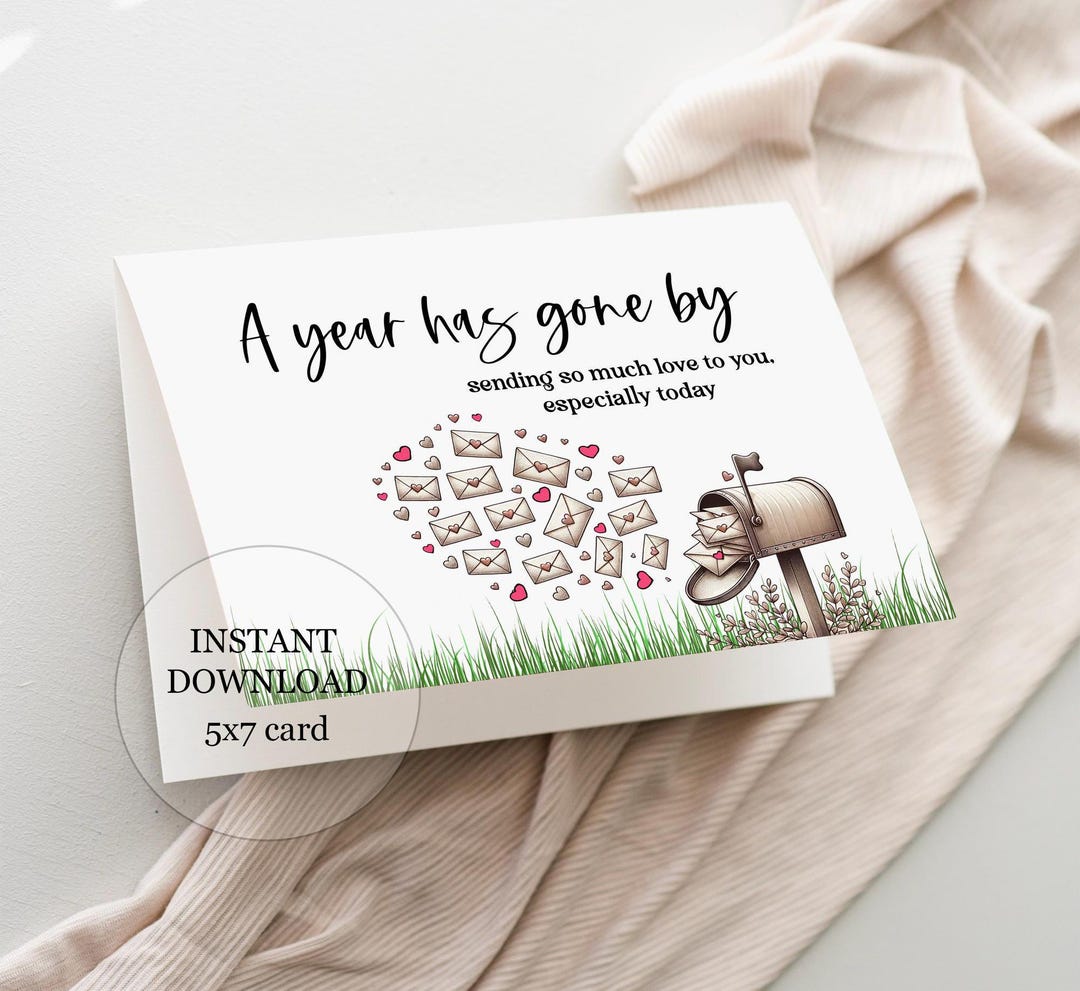 Bereavement Anniversary Card, Loss Grief, Difficult Day (digital ...