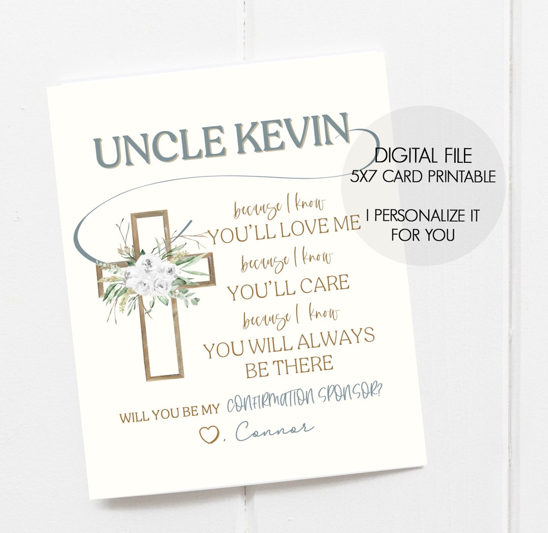 Sponsor Gift, Confirmation Sponsor Gift, Confirmation Present, Sponsor ...