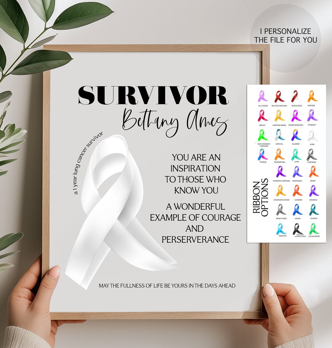 Survivor Gift, Lung Cancer Survivor Recognition, Cancer Inspiration ...