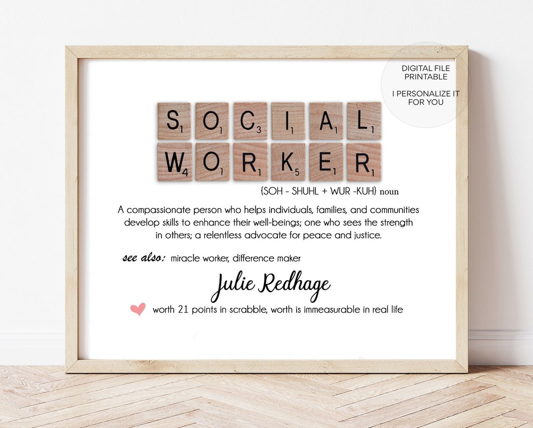 Social Worker Printable Social Worker Gift Social Worker - Etsy
