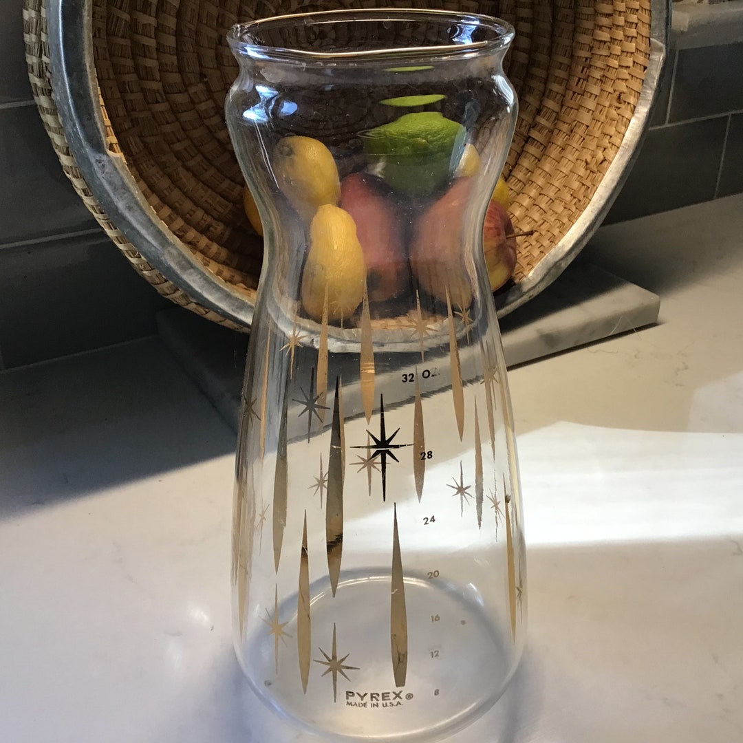 Vintage Pyrex Carafe Mid Century Modern Pitcher Atomic Style Antique ...