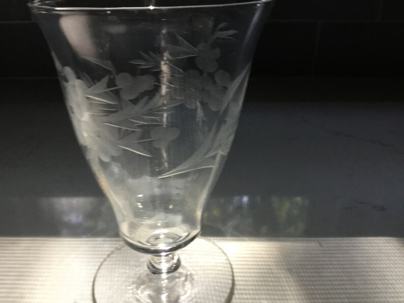 Vintage Crystal Footed Water Goblet or Tumbler Set of 2 - Etsy