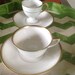Antique Warwick China Cups and Saucers Set of 6 Regency Pattern Vintage ...