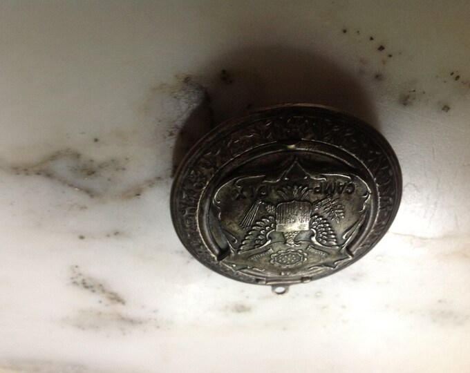 Antique WW1 Sweetheart Compact Camp Dix Pewter - Etsy